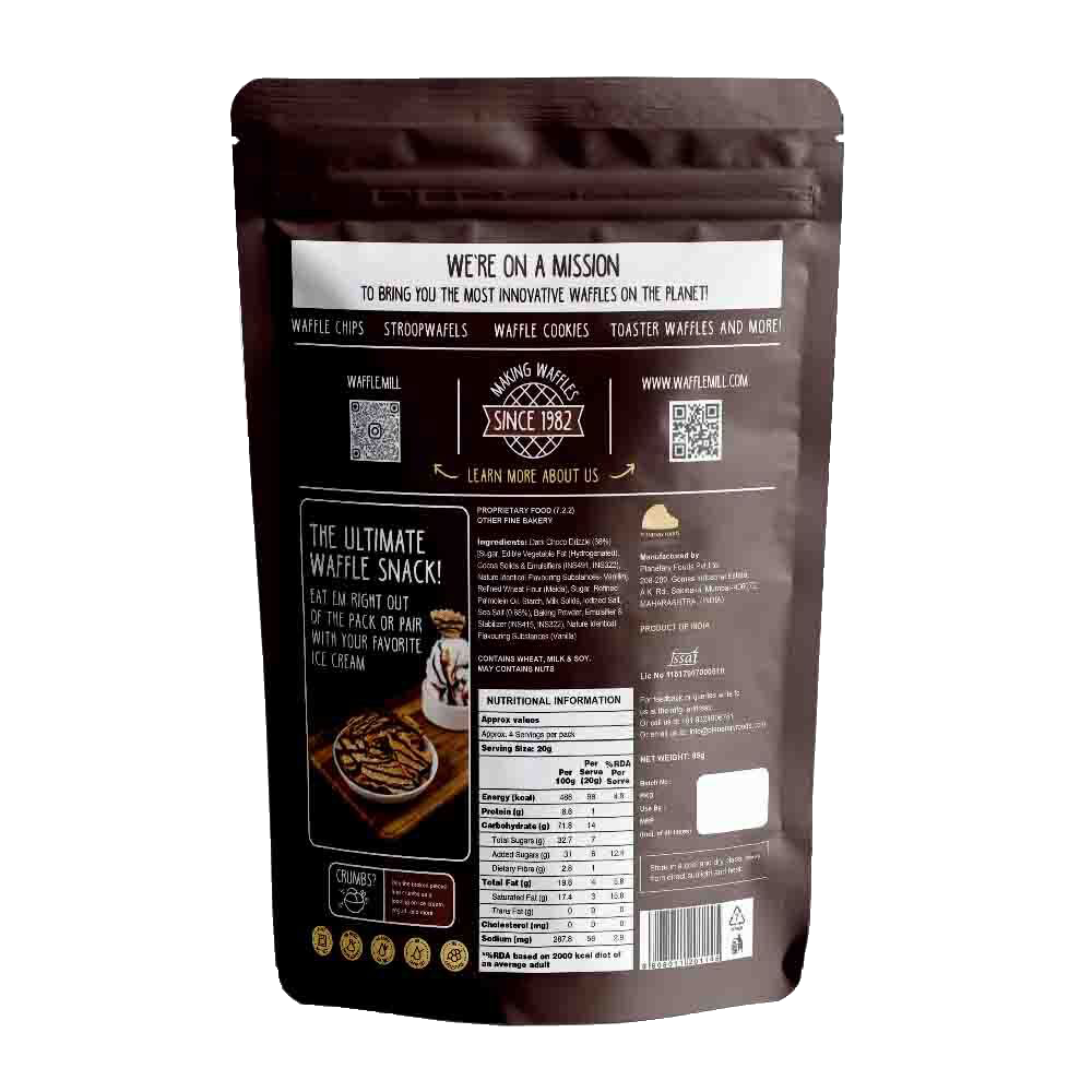 Waffle Chips - Dark Choco Drizzle and Sea Salt - 4 Packets – Waffle Mill