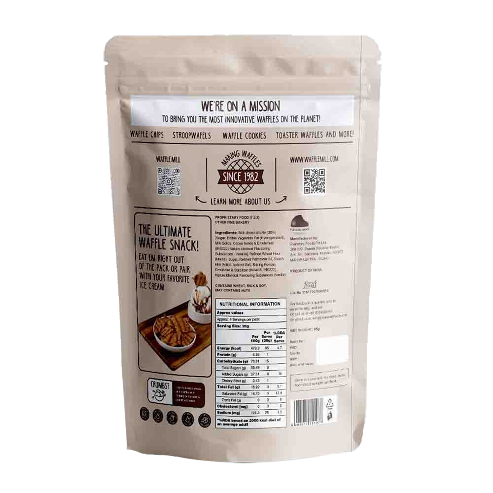 Waffle Chips - Milk Chocolate - 4 Packets – Waffle Mill