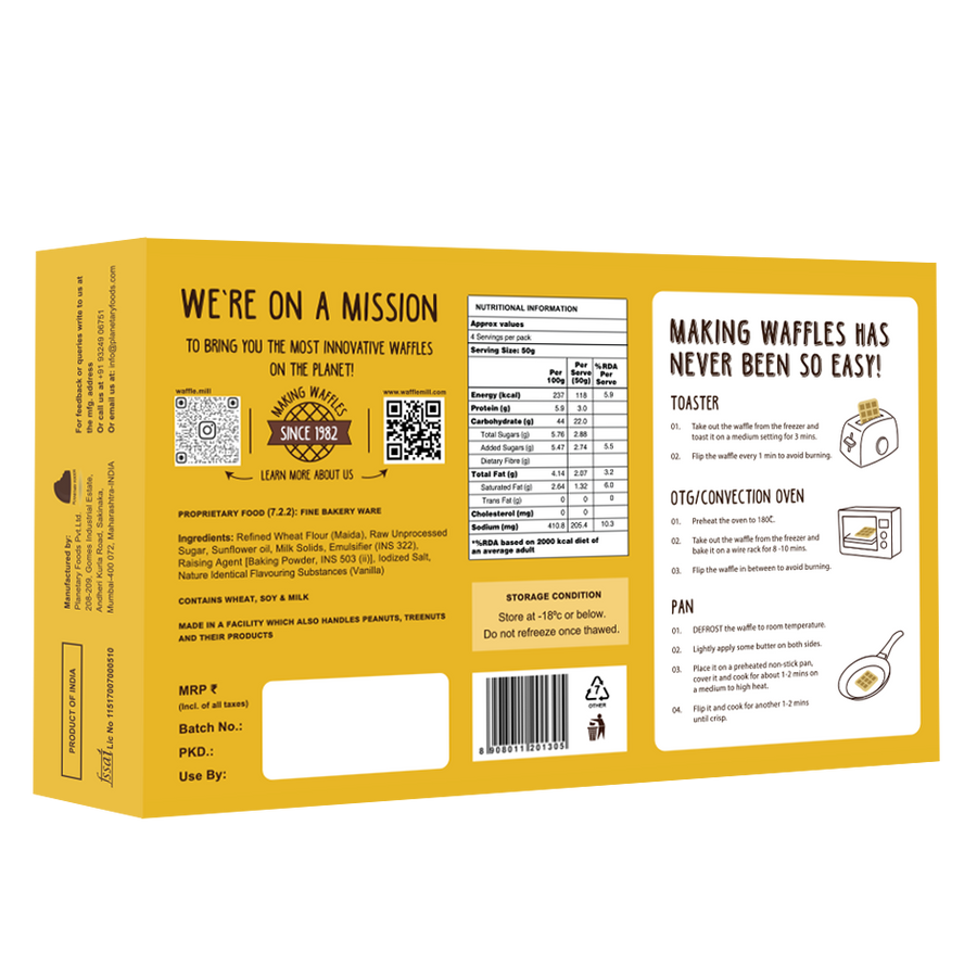 Frozen Waffles - Classic - 8 Pieces – Waffle Mill